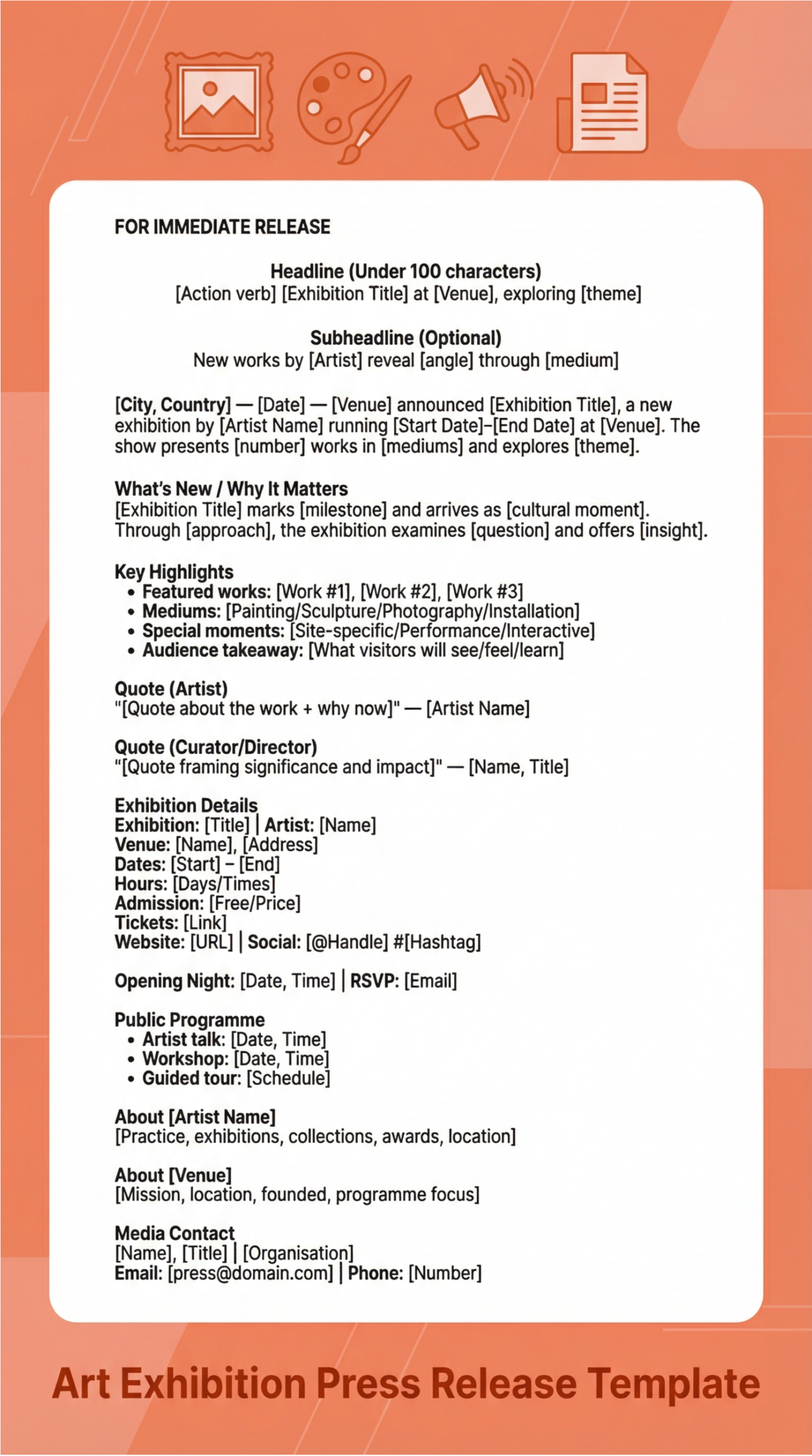 How to Write an Art Exhibition Press Release: Templates and Examples ...